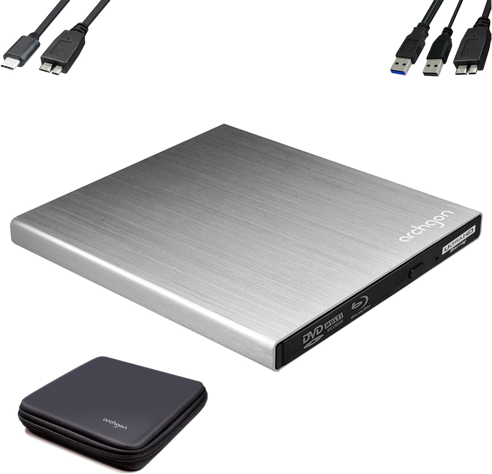 techPulse120 Externes USB 3.1 Blu-ray DVD CD USB-C UHD 4k 3D M-DISC ...