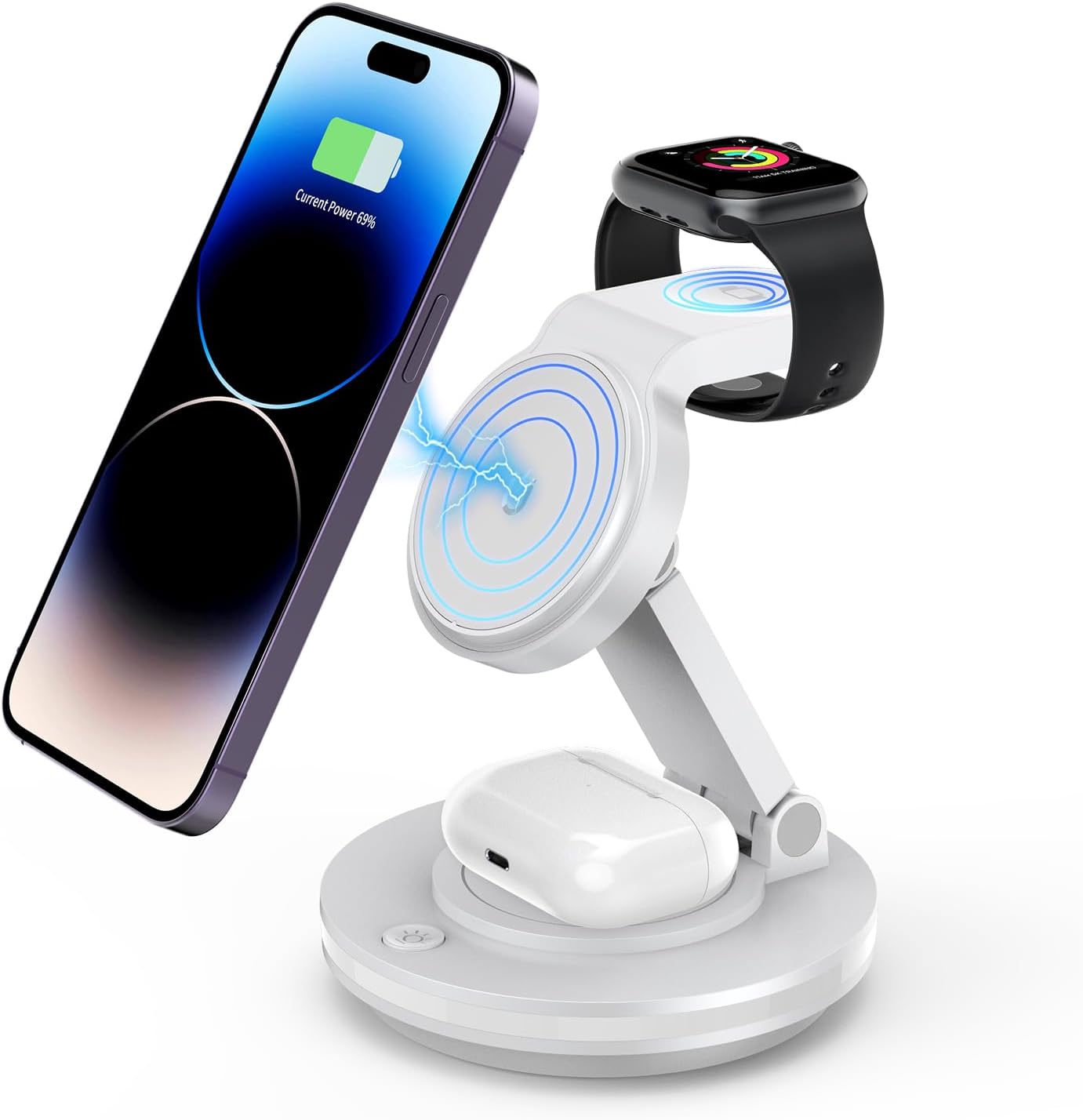 Amazon.com: Foldable 3 in 1 Charging Station for iPhone, Wireless ...