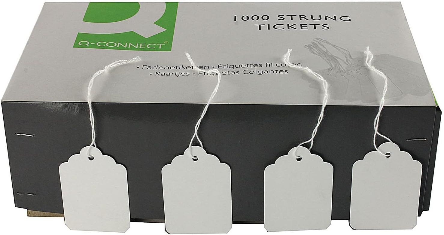 Amazon.com : Q-Connect KF01621 Strung Ticket 57x38mm (Pack of 1000 ...