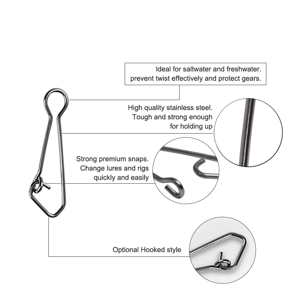 Snapklik.com : 30 Pack Sinker Slides Duo Lock Snaps Catfish Surf ...