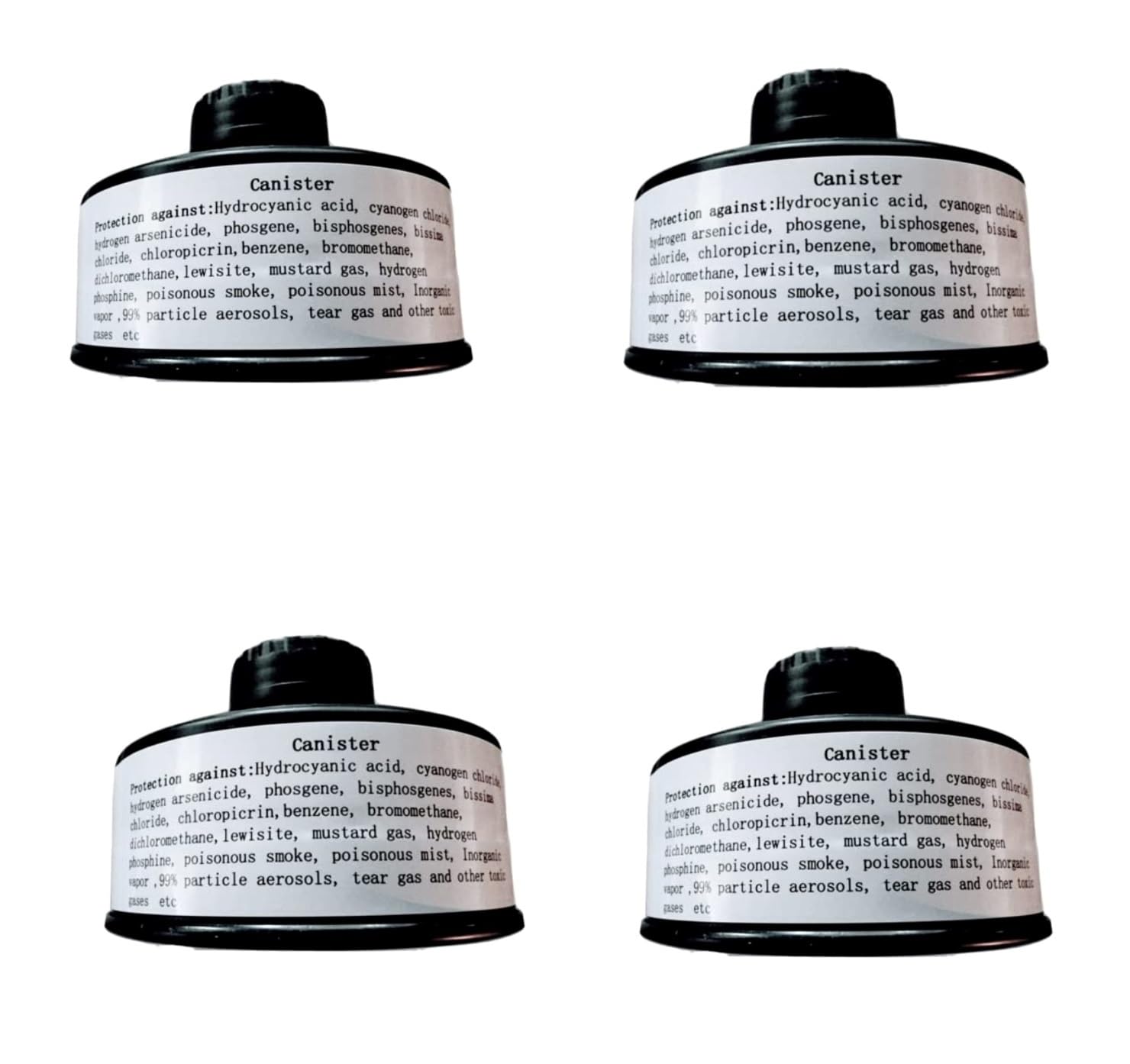 KYNG NBC Gas Mask Filter (4 Pack) Respirator Filter 40mm NATO NBC ...