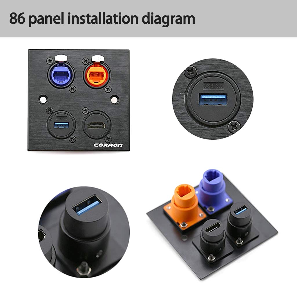 icepc RJ45 Cat6 Socket D-Type Module Shielded Industrial Panel Mount ...