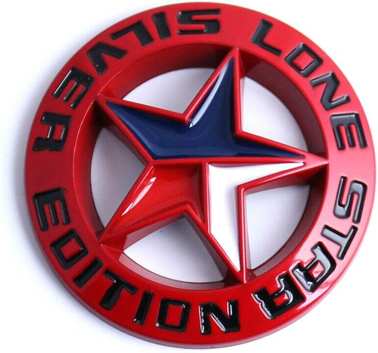 Amazon.com: GO-UPP 3D Metal Texas Edition Star Car Emblem Badge for ...