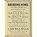 Amazon.com: Wooden Sign - Breaking News: The Pity Train has just ...