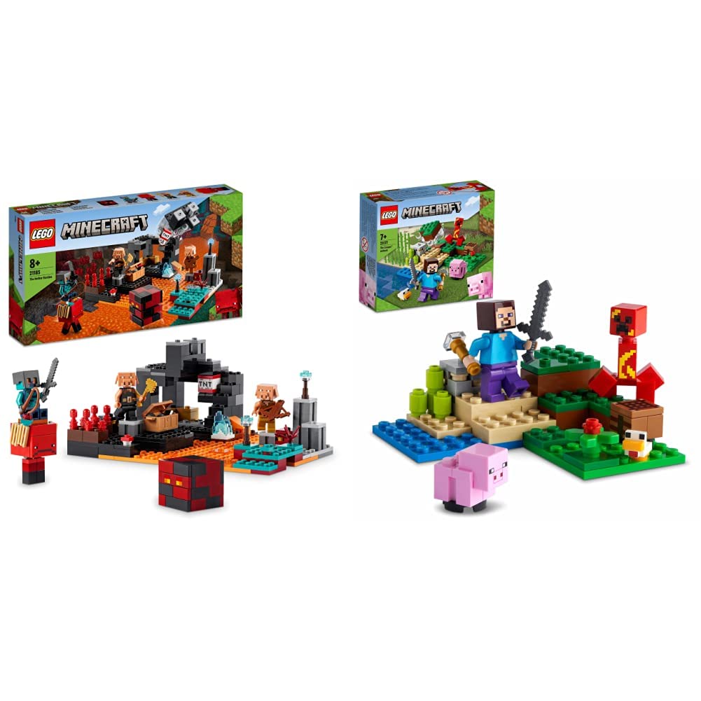 Buy LEGO 21185 Minecraft The Nether Bastion Set with Mob, Piglin Brute ...