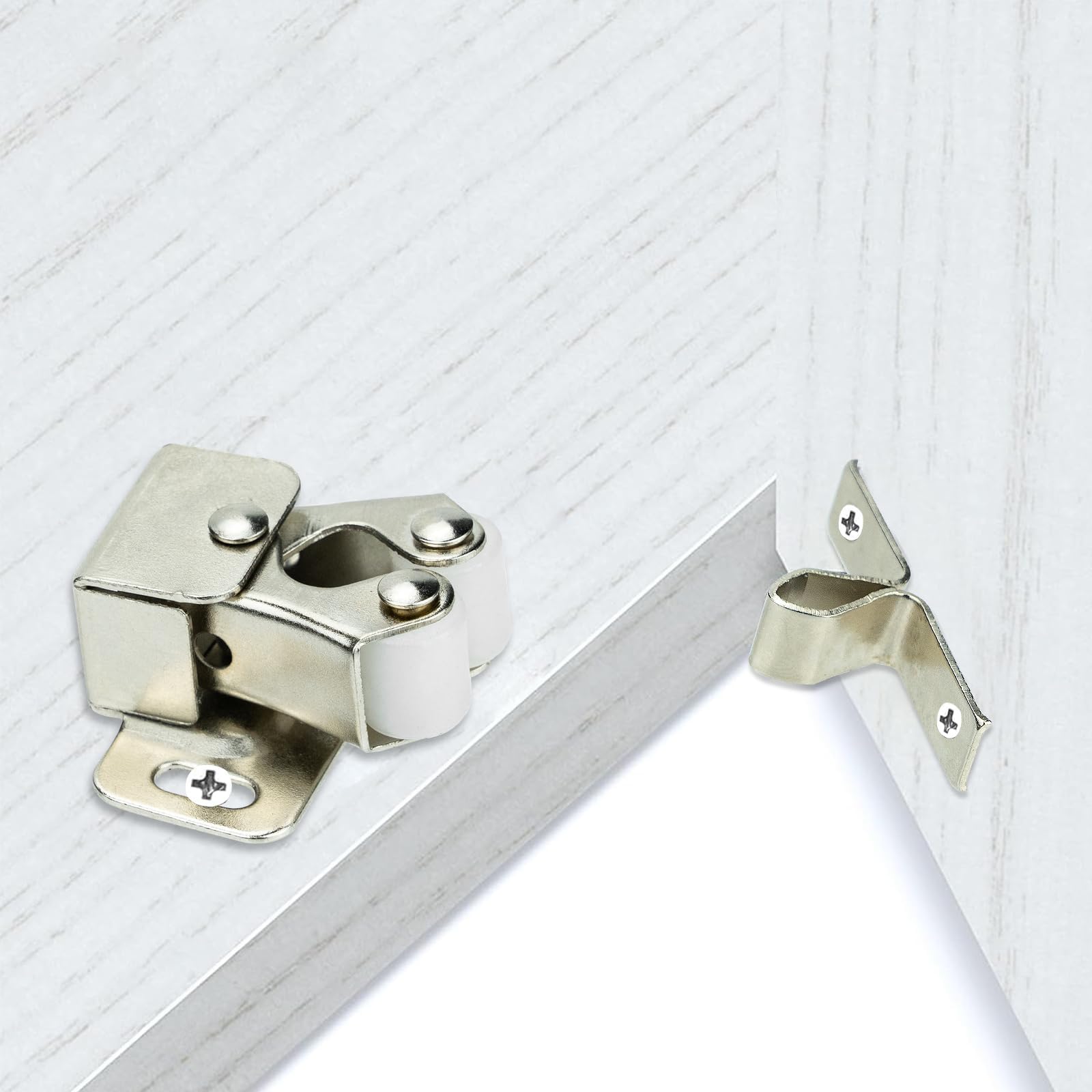 Solid Stainless Steel Cabinet Door Catch,glrovazas 2Pcs Furniture ...