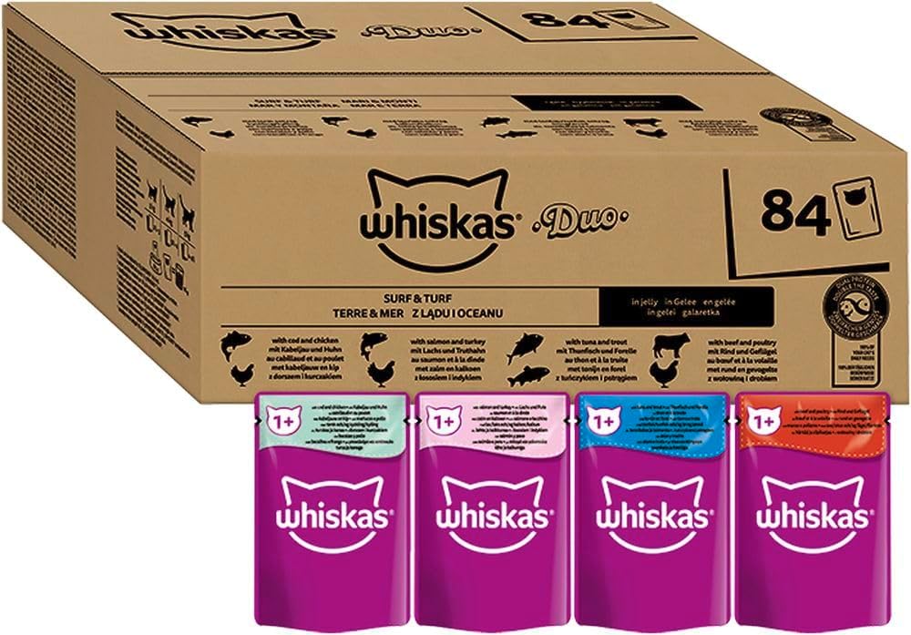 whiskas Pouch Fishermans Choice Jelly Adult Cat Food 100g x 80 : Amazon ...