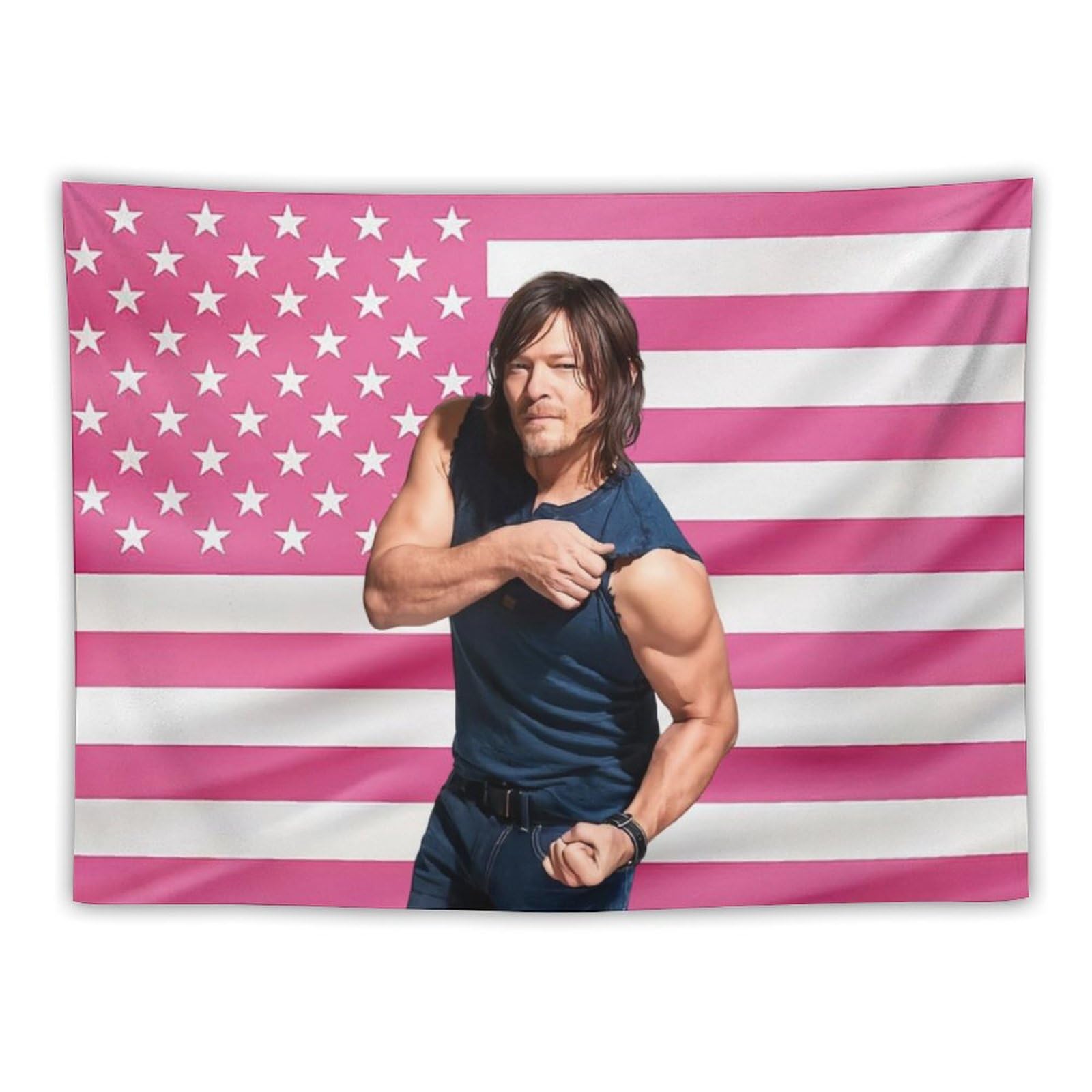 Amazon.com: ZERMWBSM Daryl Funny Pink American Dixon Flag Tapestry ...