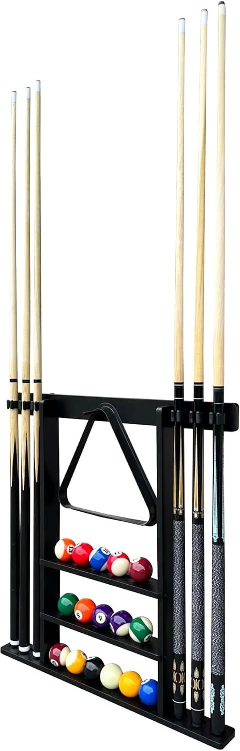 Amazon.com: RACK Solid Wood Billiard/Pool Cue Display: Showcase Your ...