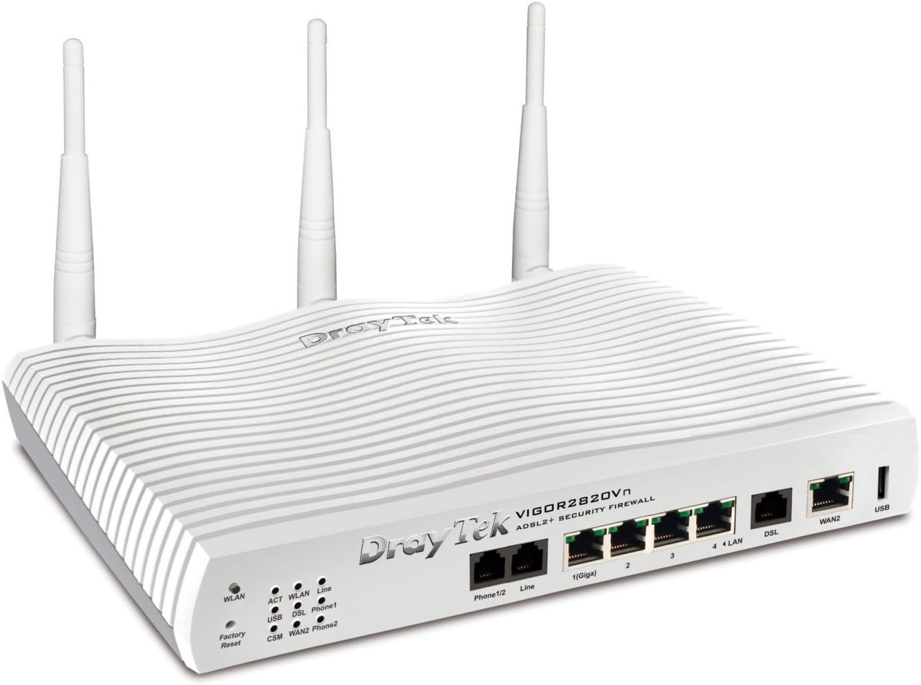 Draytek Vigor 2820Vn - Wireless router + 4-port switch - VoIP phone ...