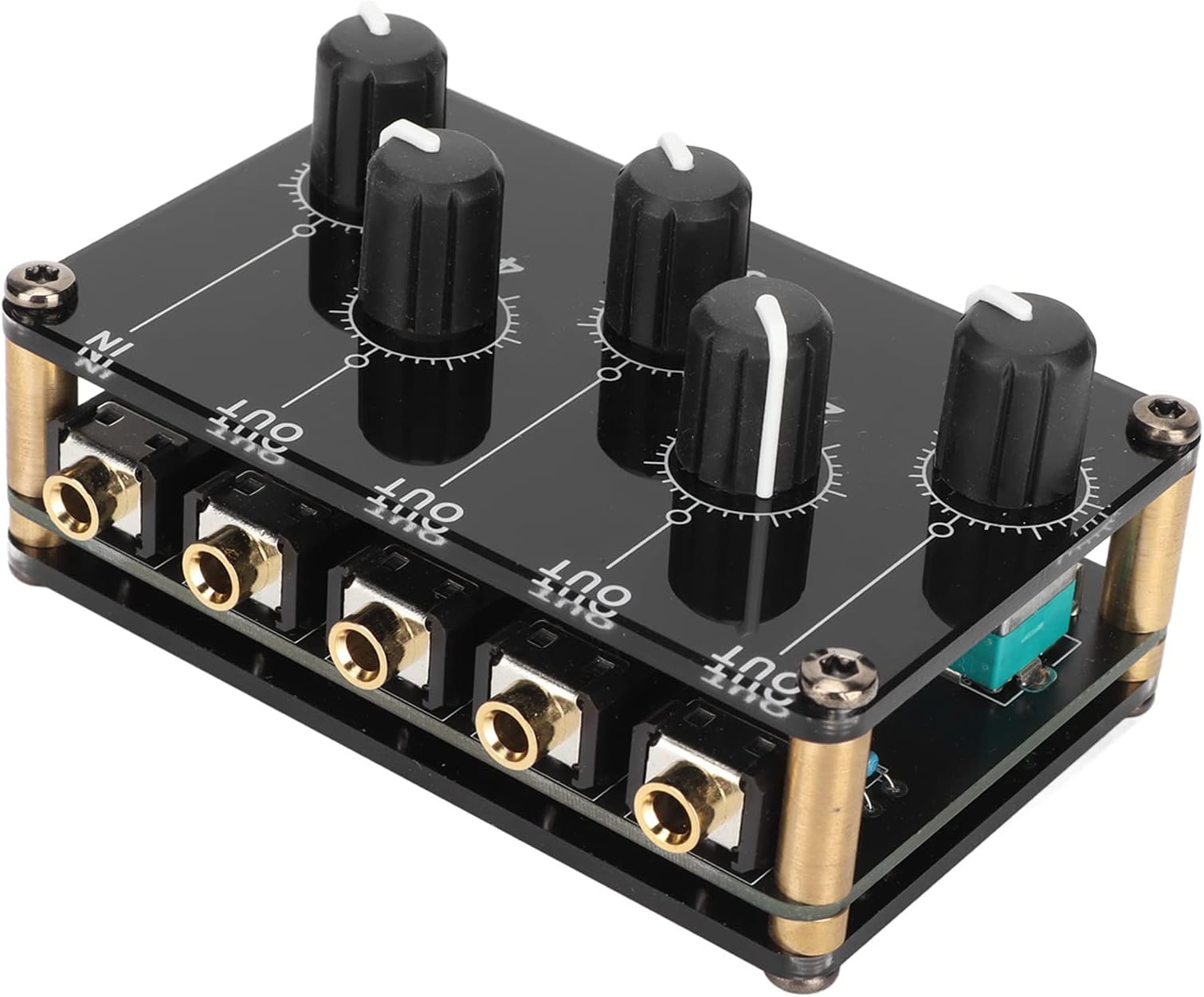 Amazon.com: 4 Channel Stereo Audio Mixer, Low Noise Input and Output ...