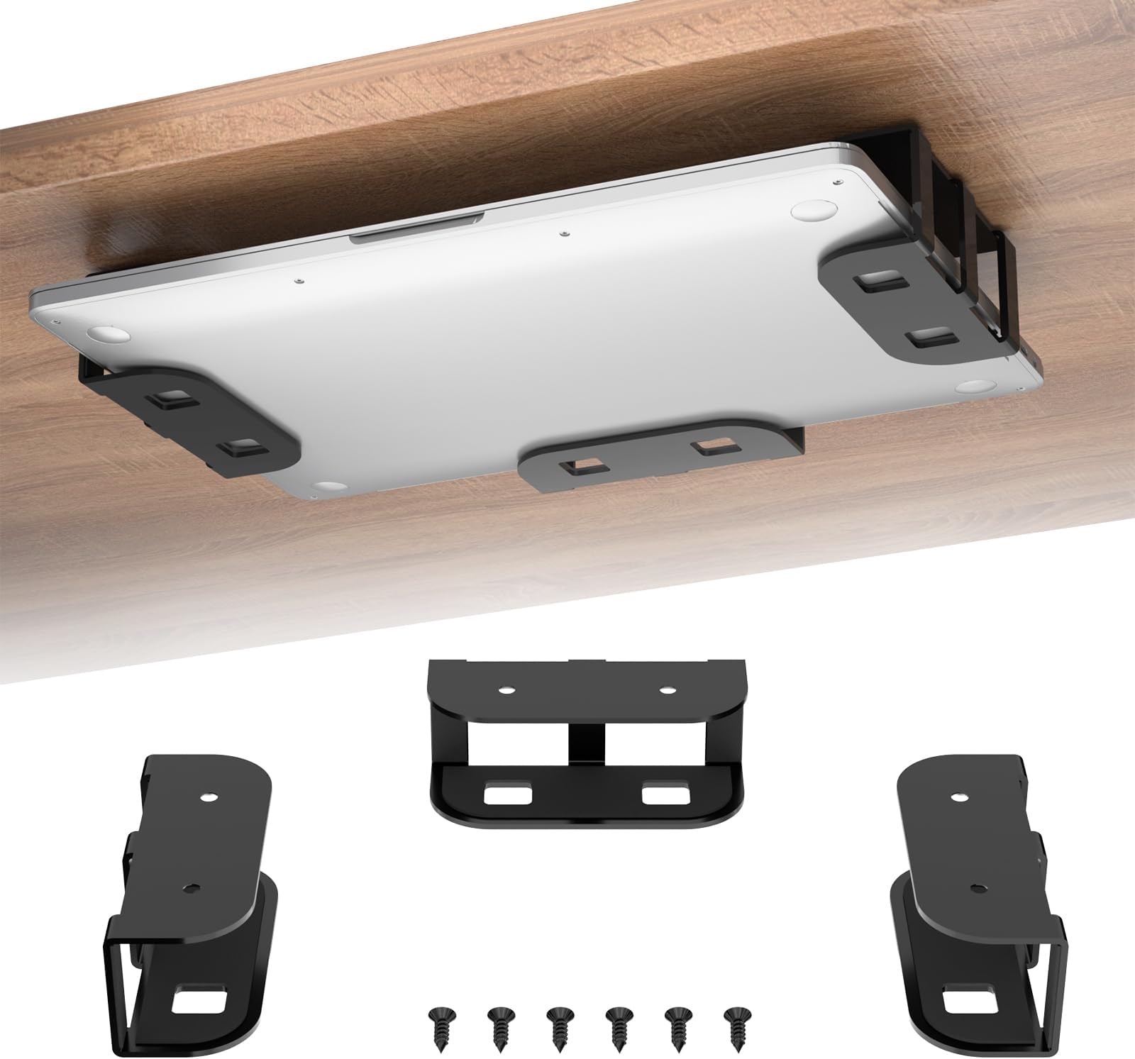 Amazon.com: Zulu Supply Under Desk Laptop Mount Holder, Aluminum Shelf ...