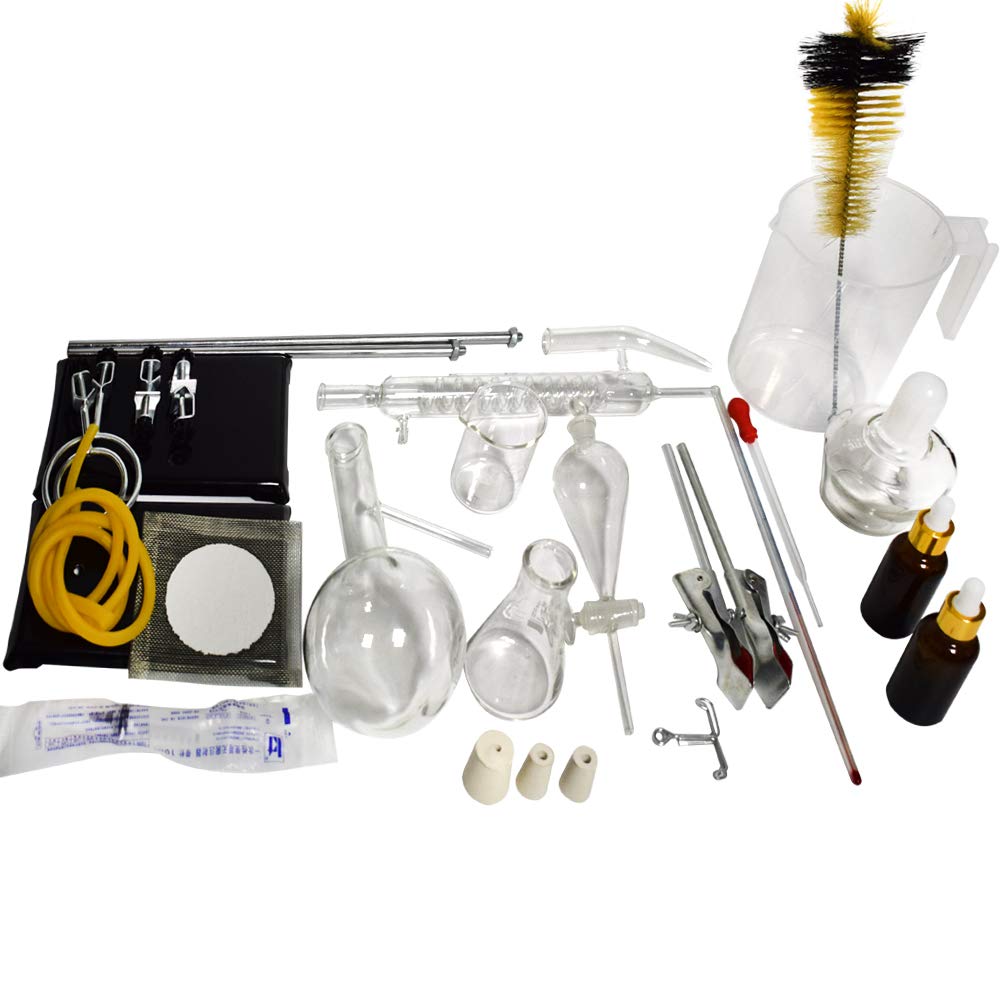 New DIY Distillation Unit 500ml Lab Glassware Kit Chemistry Labware Set ...