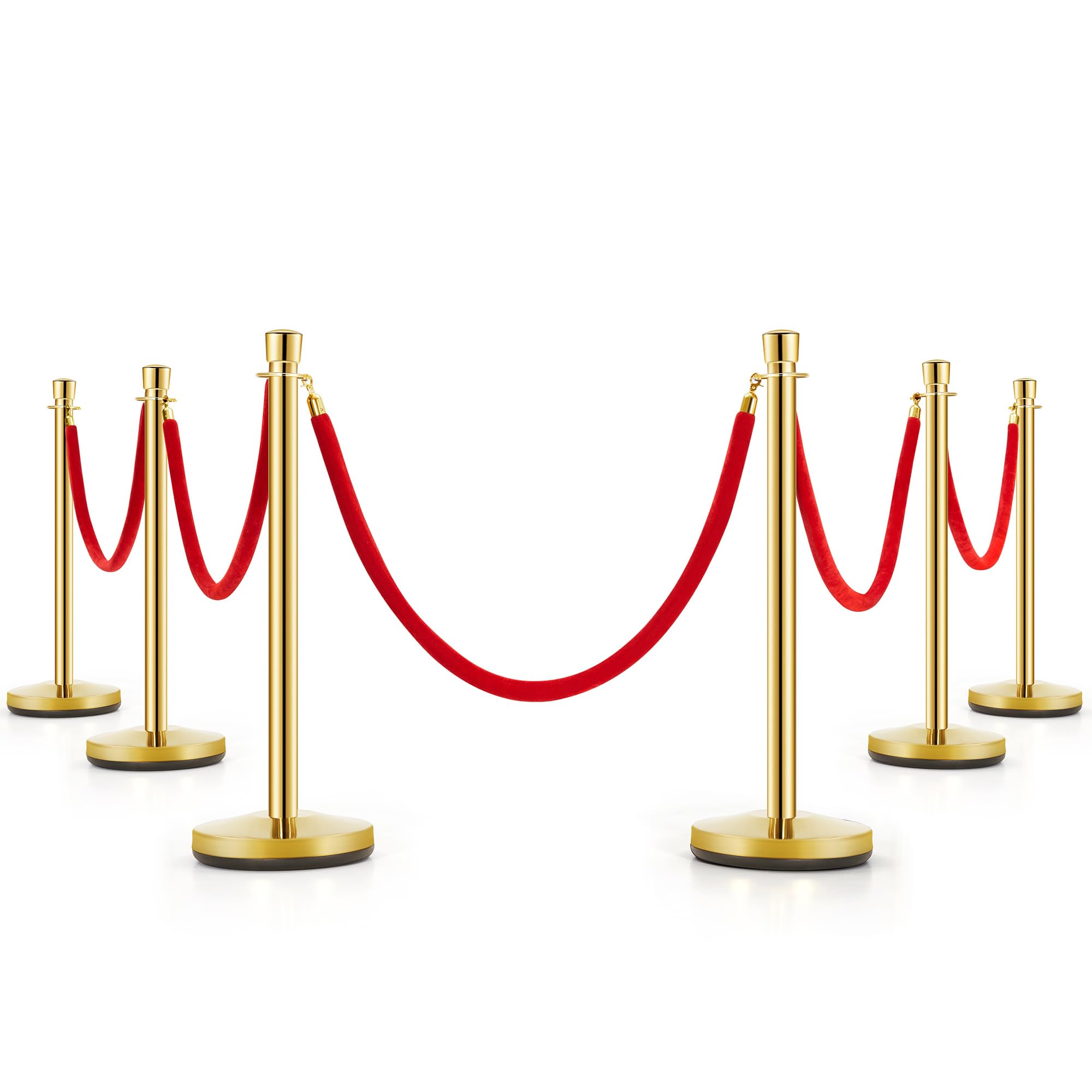 Amazon.com: Dragosum Stainless Steel Stanchion, Red Carpet Ropes and ...
