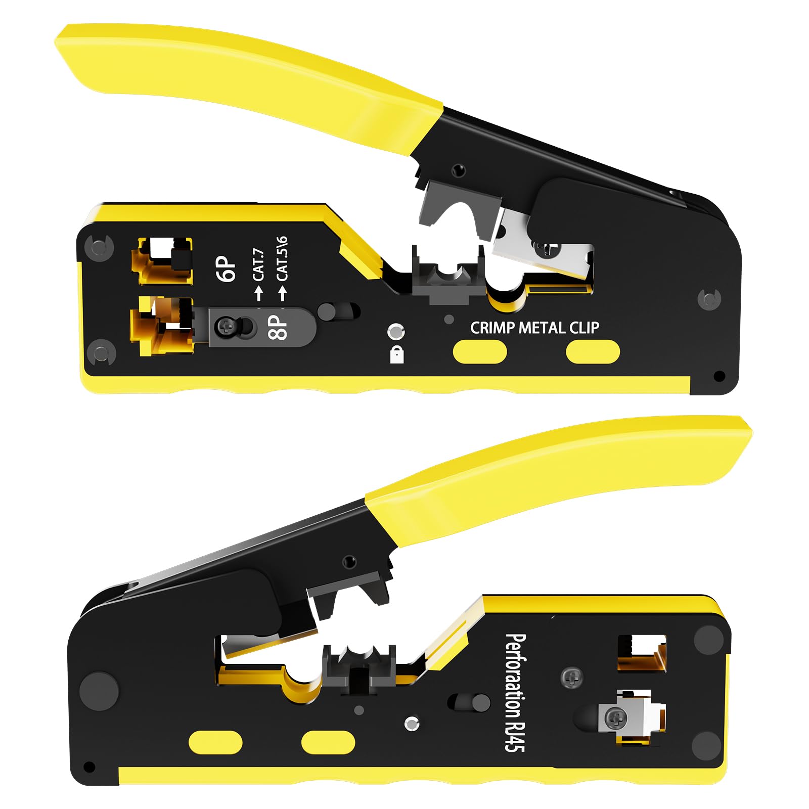 HOGESA RJ45 Crimp Tool, Crimpadora rj45 Pass Through, Crimpadora de ...