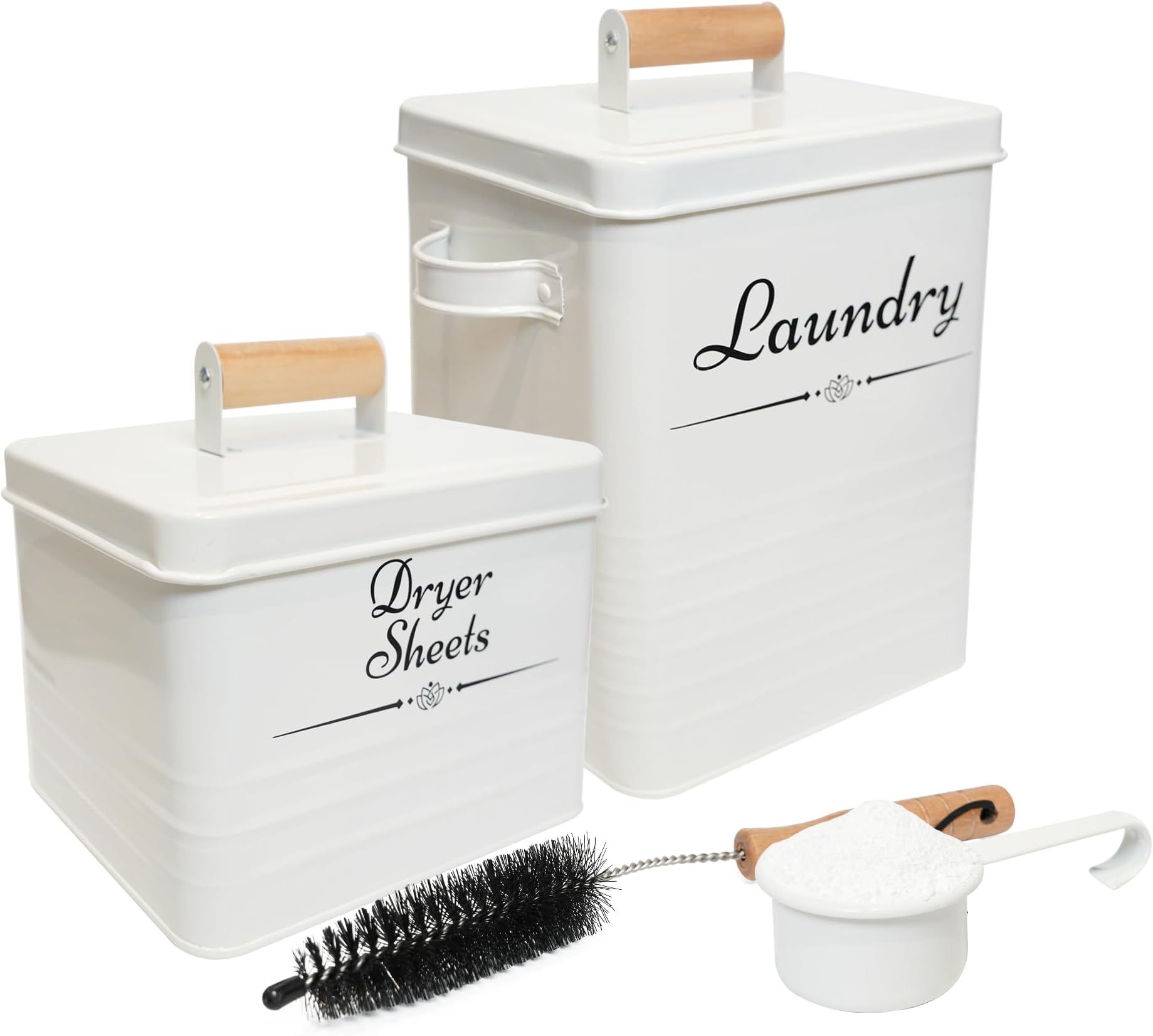 Amazon.com: Cruleen Farmhouse Metal Laundry Pods Container with Dryer ...