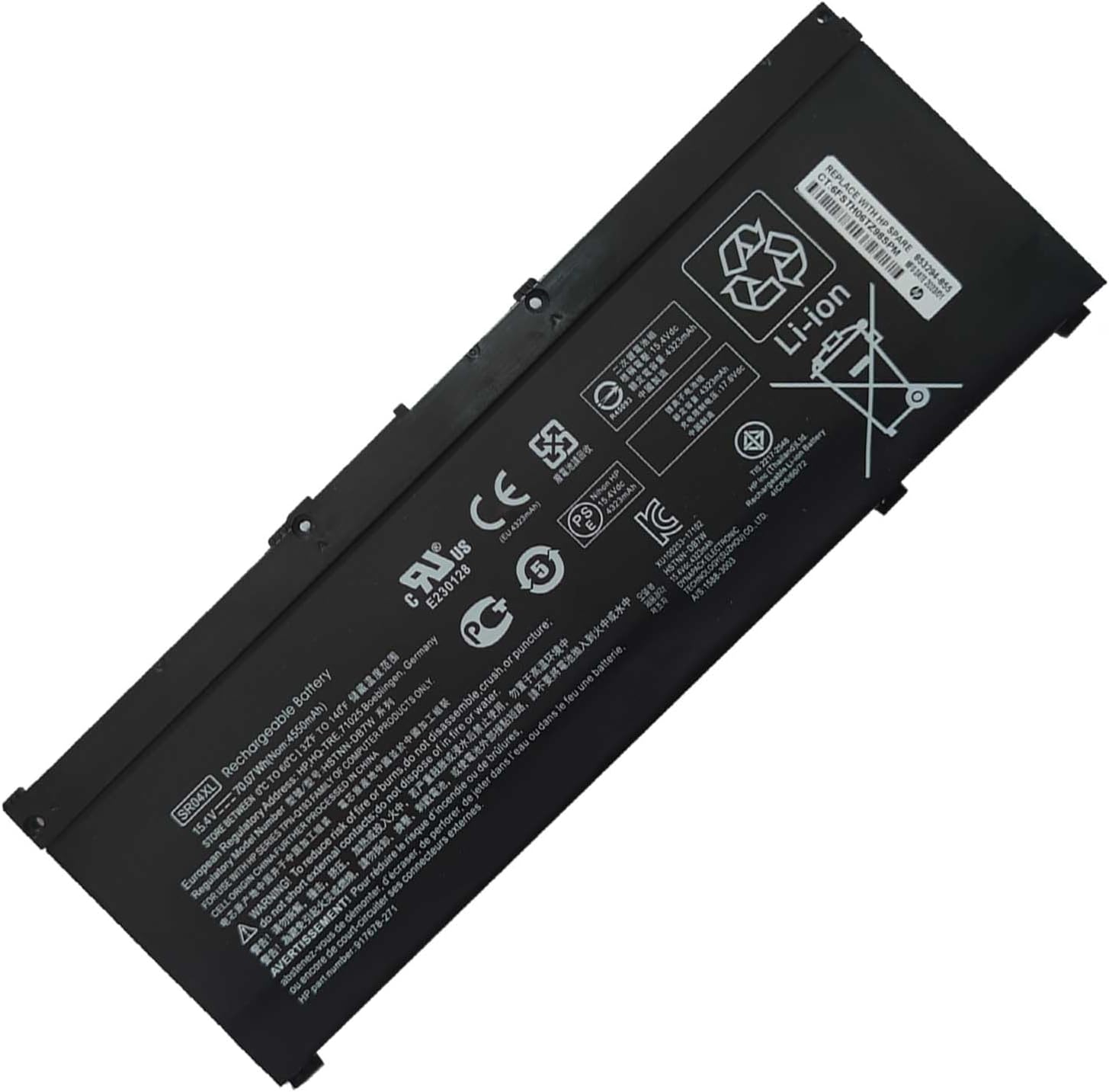 Amazon.com: SR04XL 15.4V 70.07Wh Notebook Battery for HP Pavilion Power ...