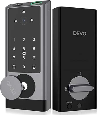 DEVO G1 Video Smart Lock with Camera & Doorbell, 6-in-1 Keyless Entry ...