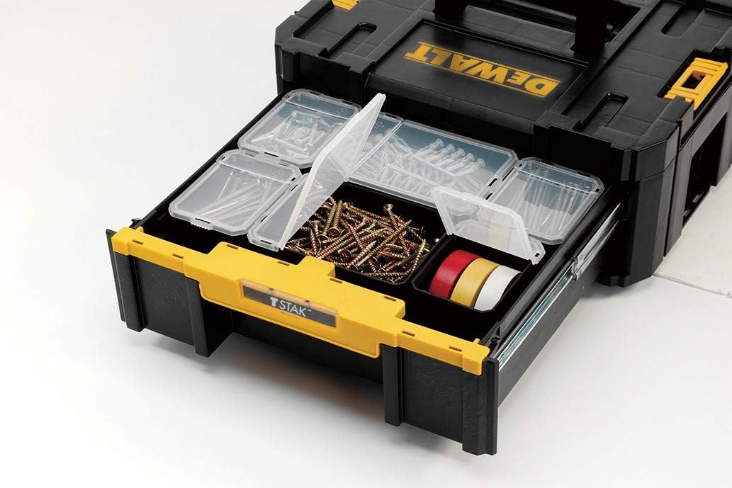 DeWALT TSTAK DWST17803 1-Tier Chest Tool Box, Storage Case, Tool Box ...