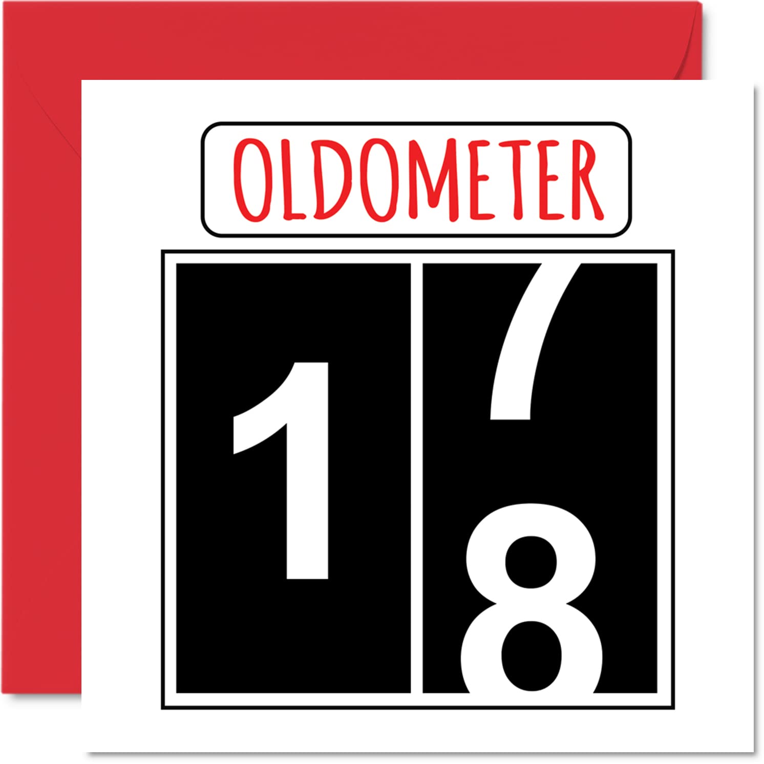 Amazon.com : Fun 18th Birthday Cards for Men Woman - Oldometer - Happy ...
