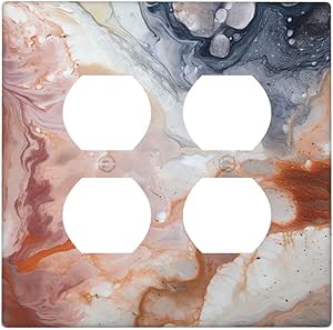 Pink White Marble Texture Decorative Light Switch Cover Wall Plate ...