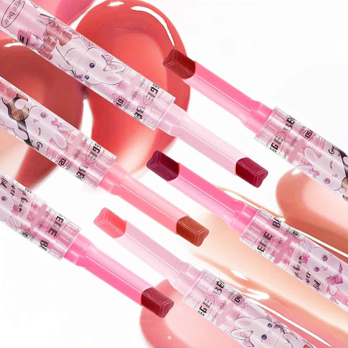 Buy Gege Bear 3-in-1 Lip Gloss Set – Glossy Hydration, Heart-Shaped ...