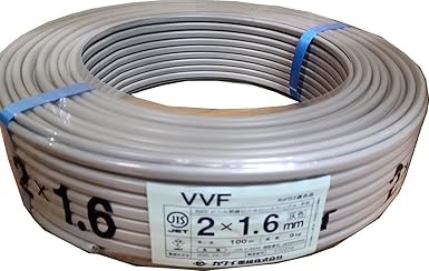 Amazon.co.jp: VVFケーブル1.6×2C VVF1.6-2C 100m : 産業・研究開発用品