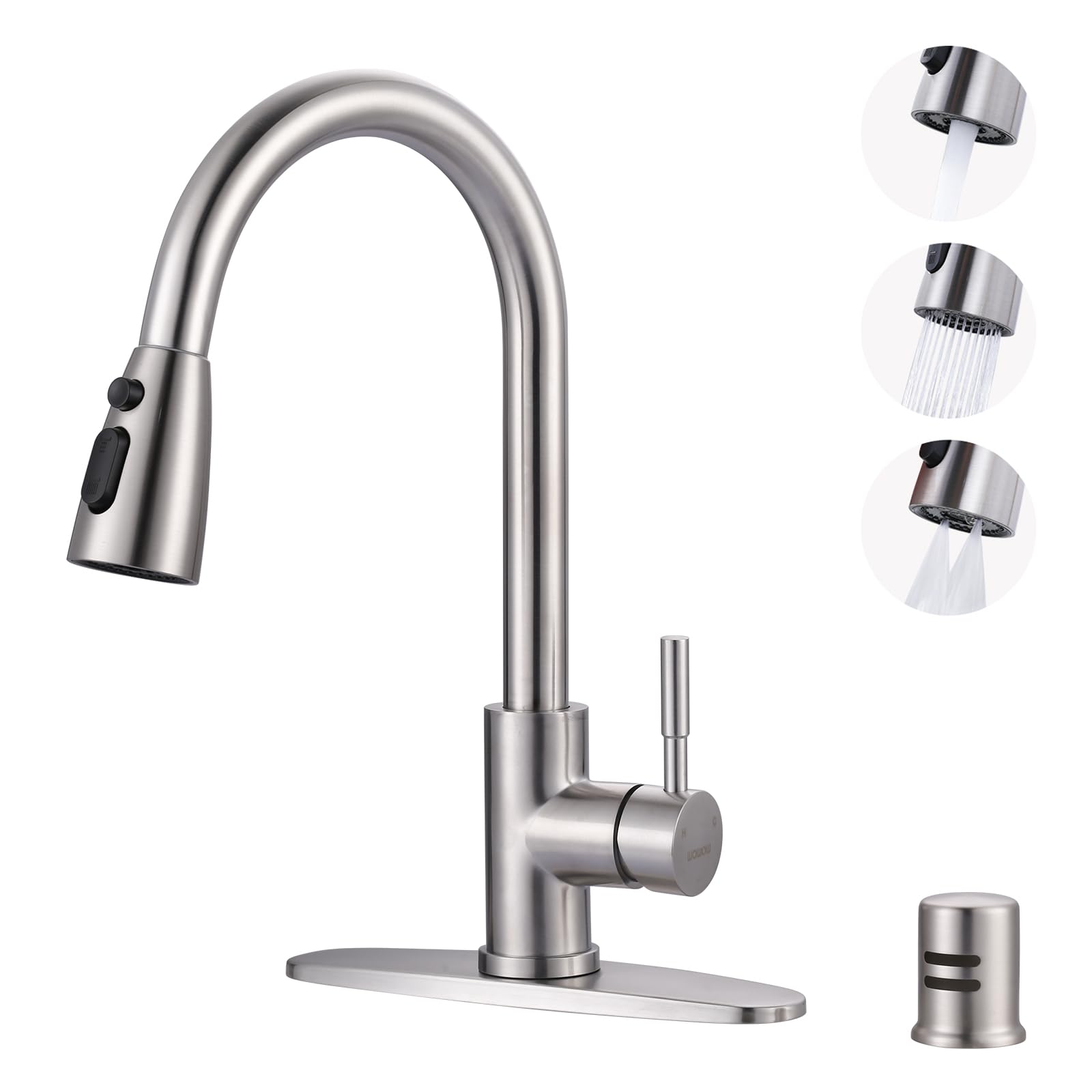 Kitchen Faucet with Air Gap: WOWOW Stainless Steel Kitchen Sink Faucet ...