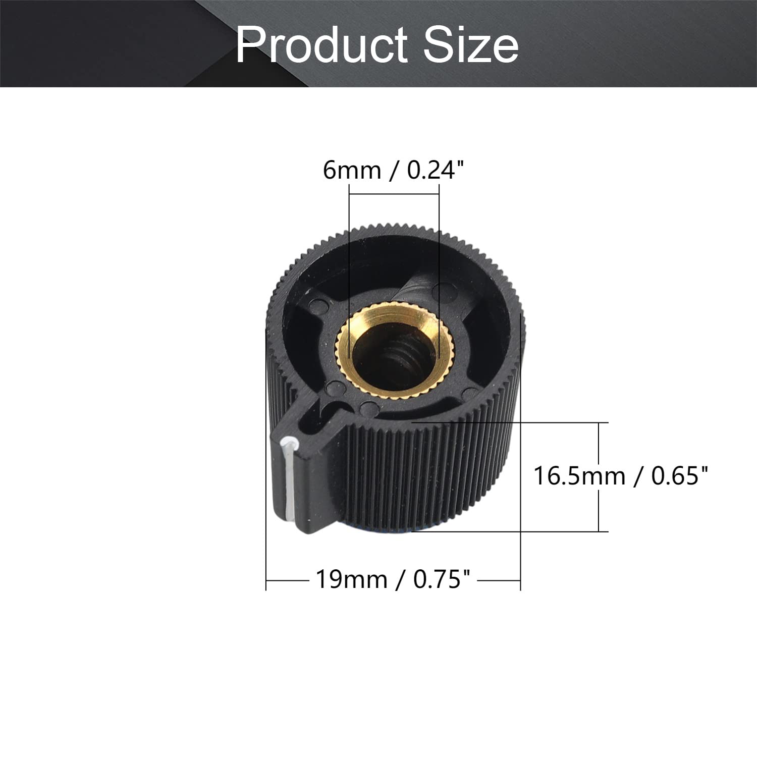 Snapklik.com : Potentiometer Control Knob 5Pcs 6mm Insert Shaft ...