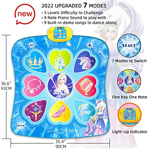 SUNLIN Dance Mat, Toy Gift for Girls from 3 4 5 6 Years, Frozen Theme ...