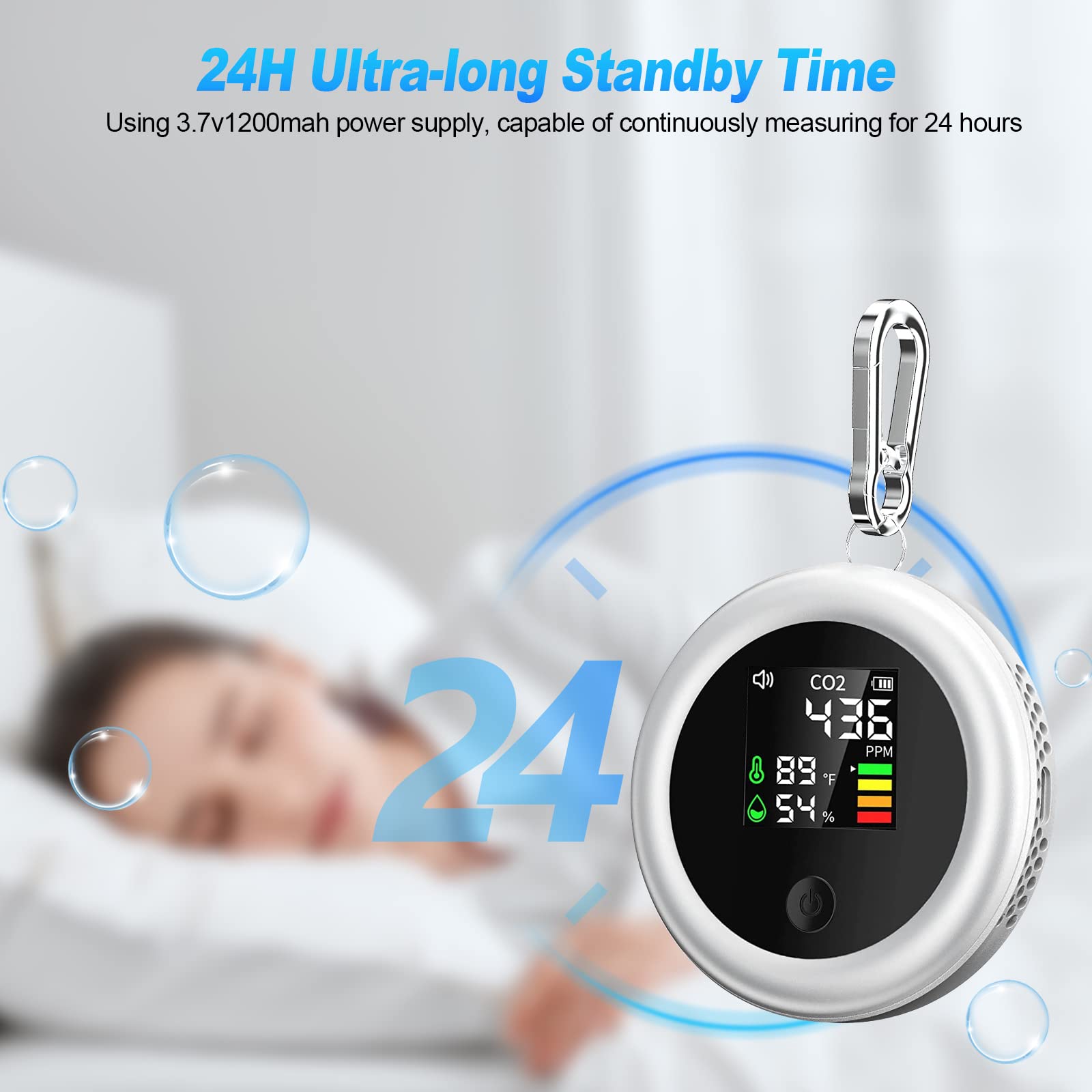 Snapklik.com : Mini CO2 Tester W/s Temperature And Humidity Measurement ...