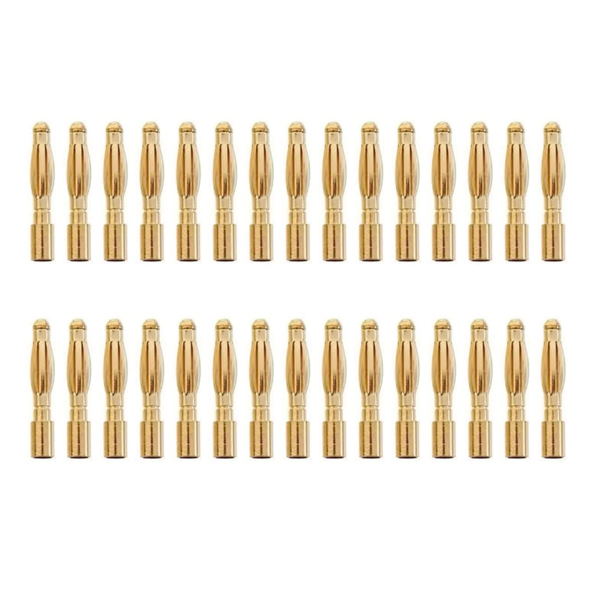 Snapklik.com : 20Pairs 2.0mm Gold Plated Male And Female 2mm Bullet ...