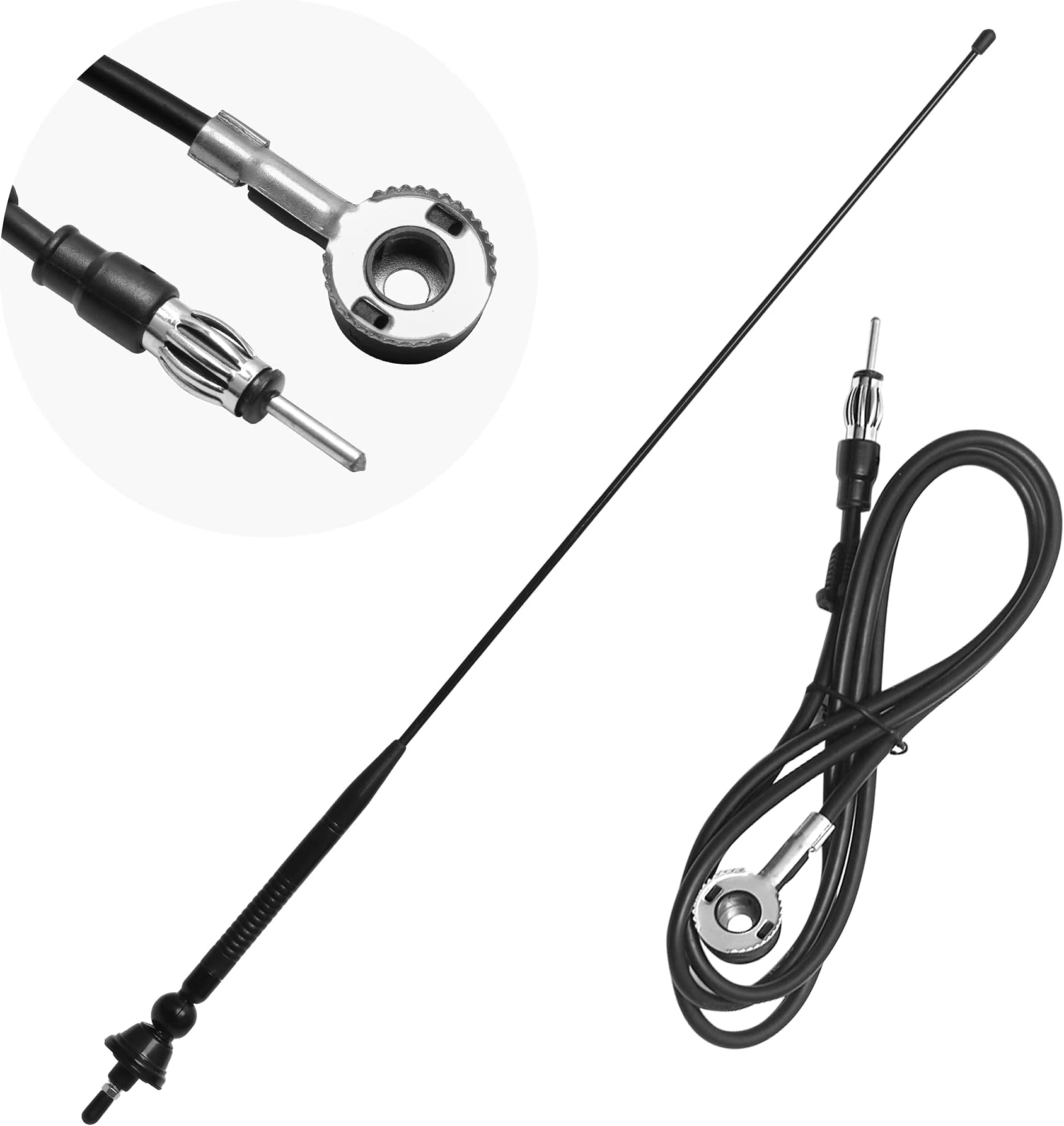 Amazon.com: AntennaMastsRus - Marine Black AM-FM Rubber Ducky 15 Inch ...