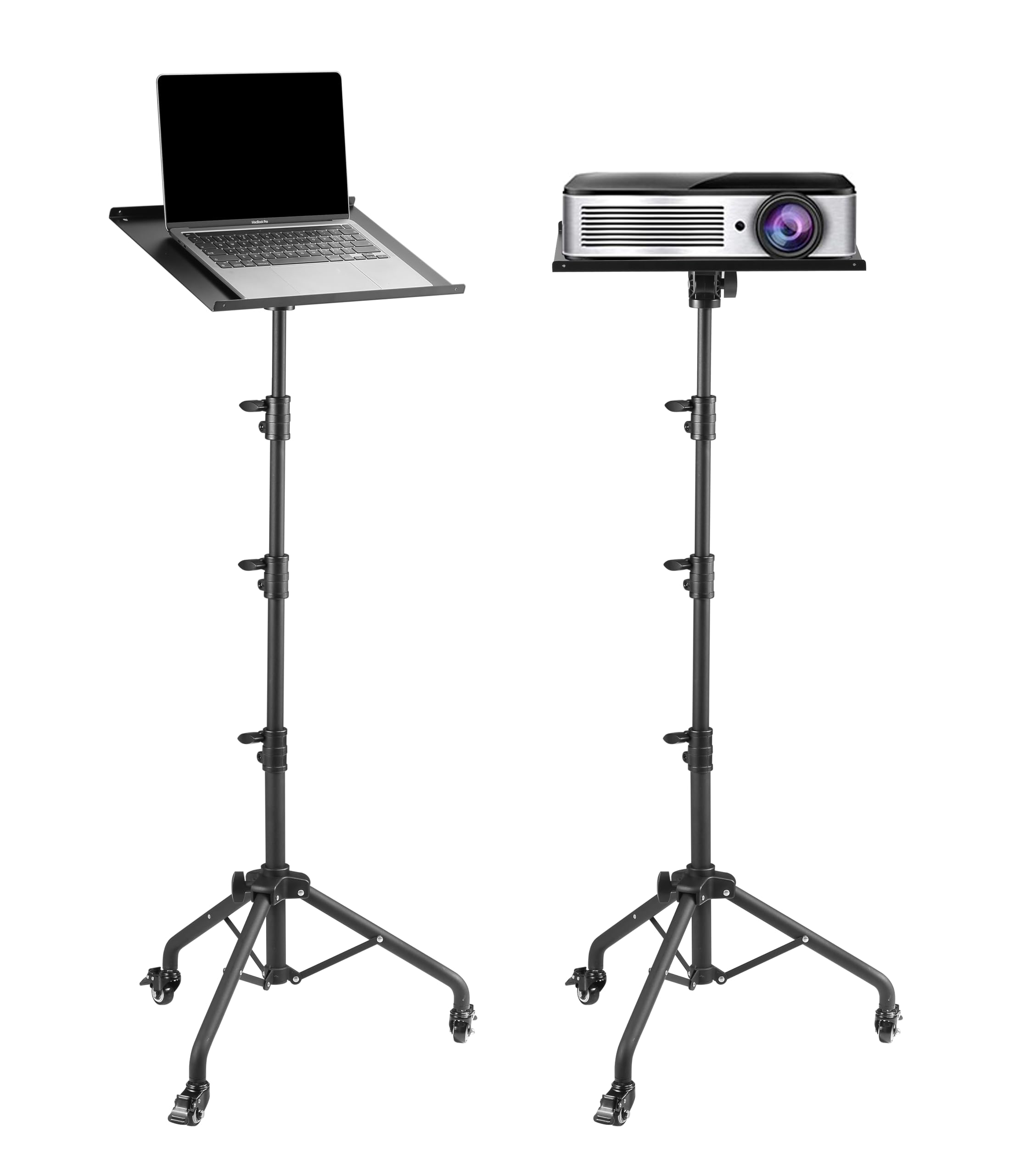 ETHU Projector & Laptop Stand on Wheels Height Adjustable 22-47 Inch for DJ Equipment, Music ...