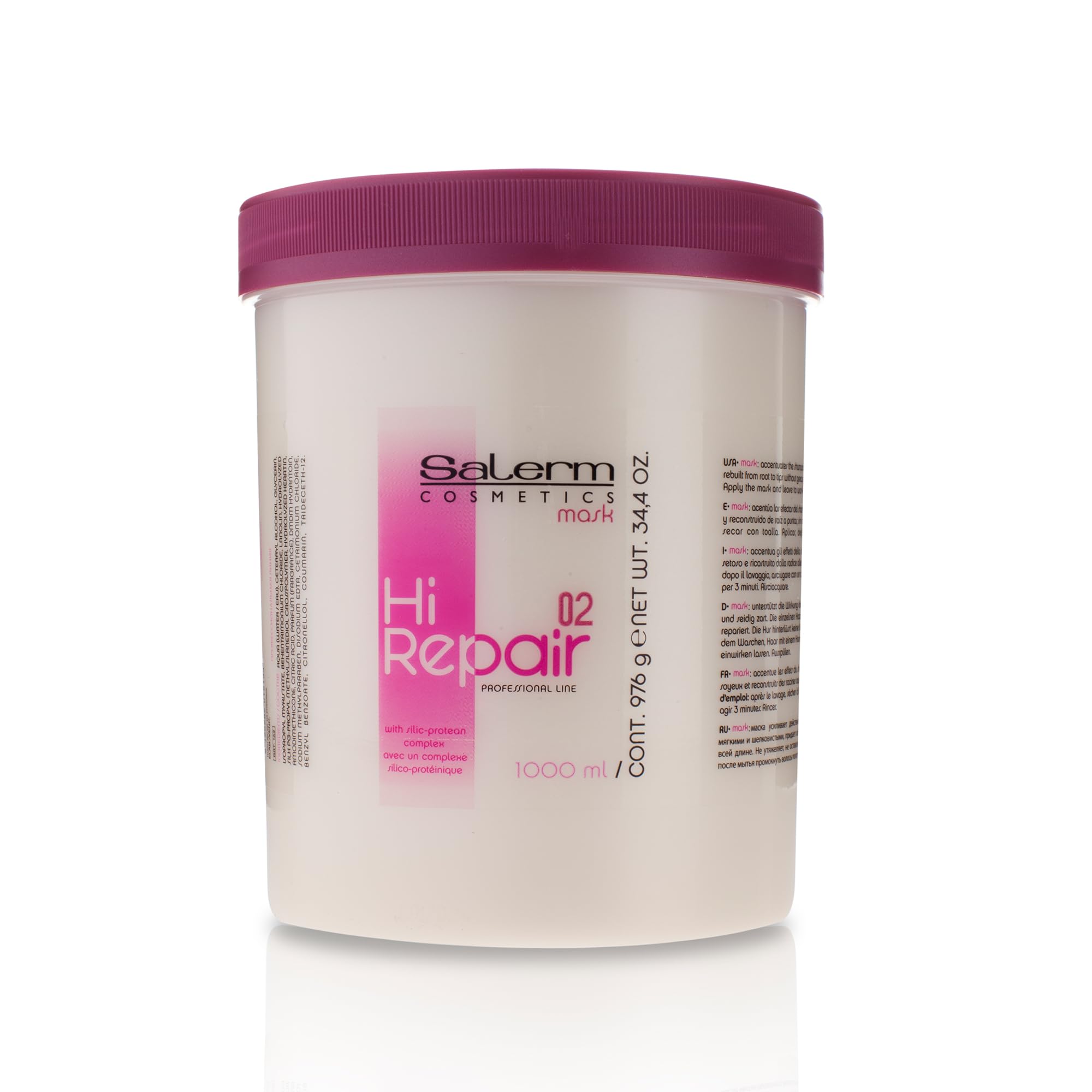 Amazon.com : SALERM - Hair Repair Mask - Hi Repair Mask 02-1000 ml ...