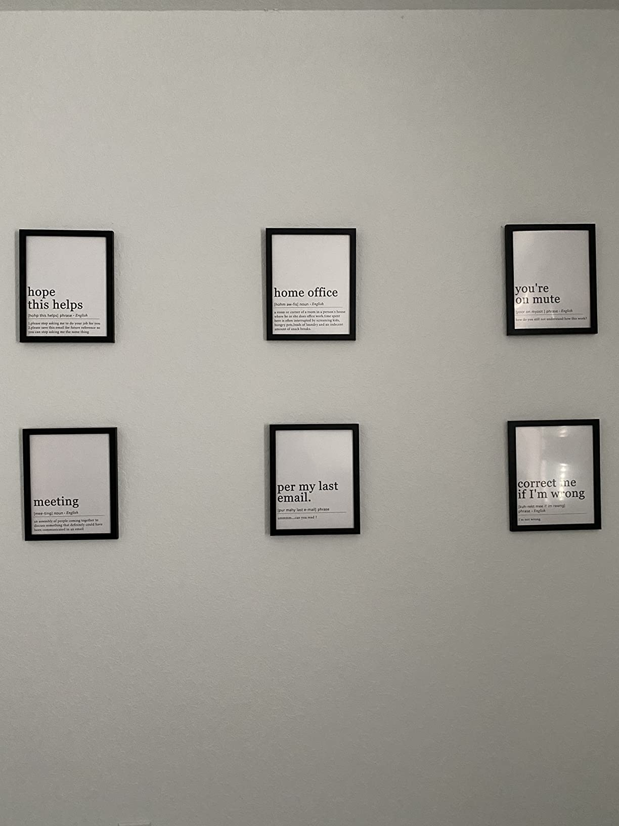 Amazon.com: Liswit 6 PCS Funny Office Prints Decor Women Men Office ...