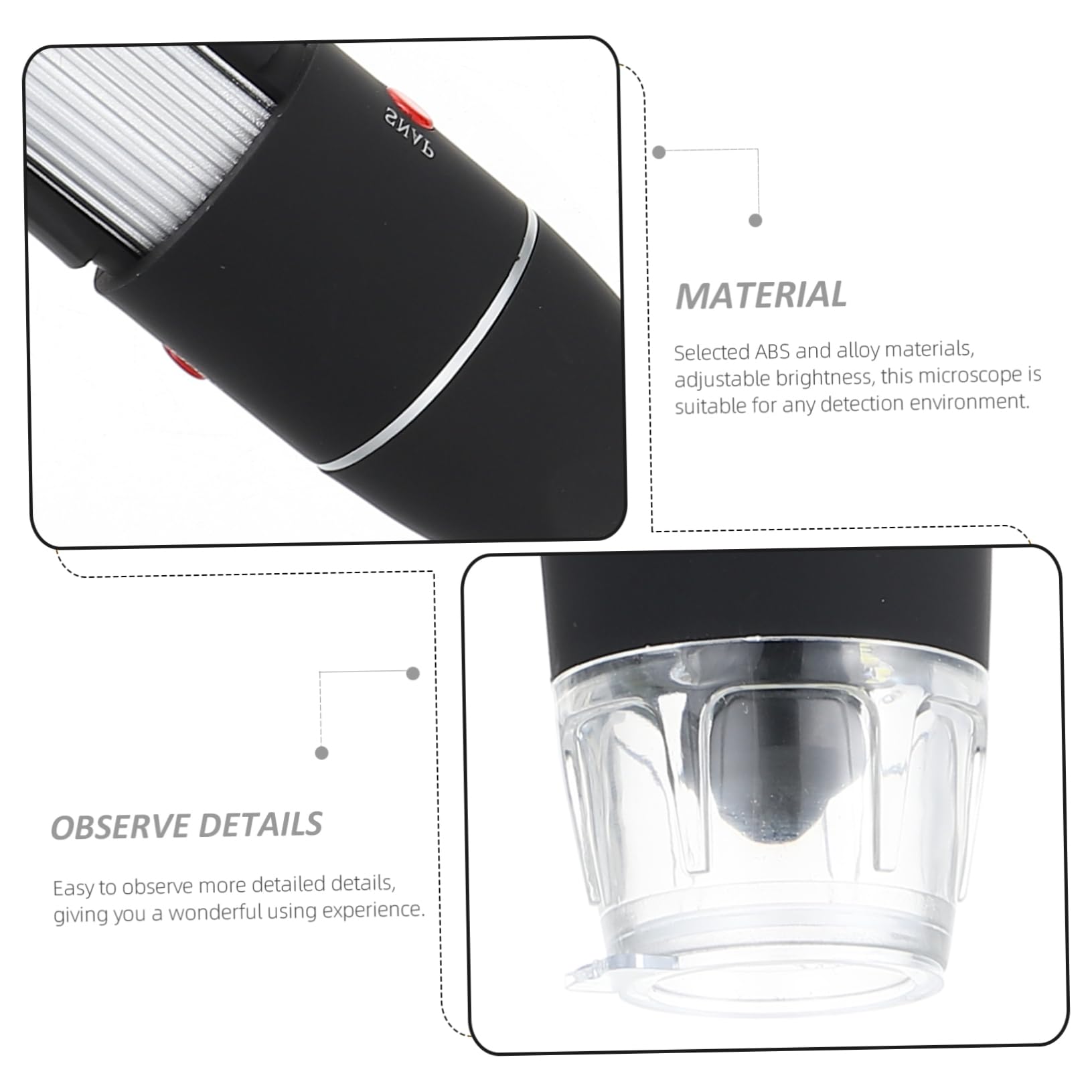 Snapklik.com : Handheld Digital Microscope USB Magnifier Brightness ...