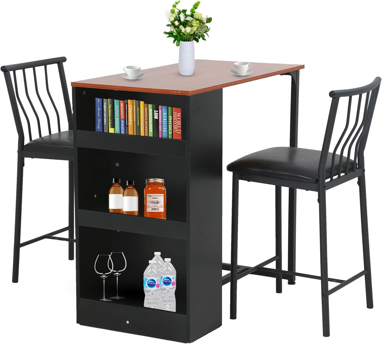 Ruesleag Dining Table Set,Kitchen Table and Chairs for 2 Person 3 Piece ...