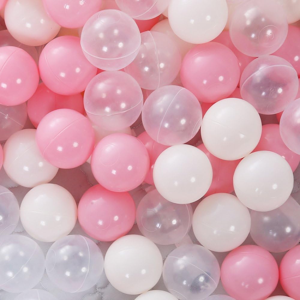 Amazon.com: YUFER 500 Pcs Pink Ball Pit Balls for Kids - Plastic Pool ...