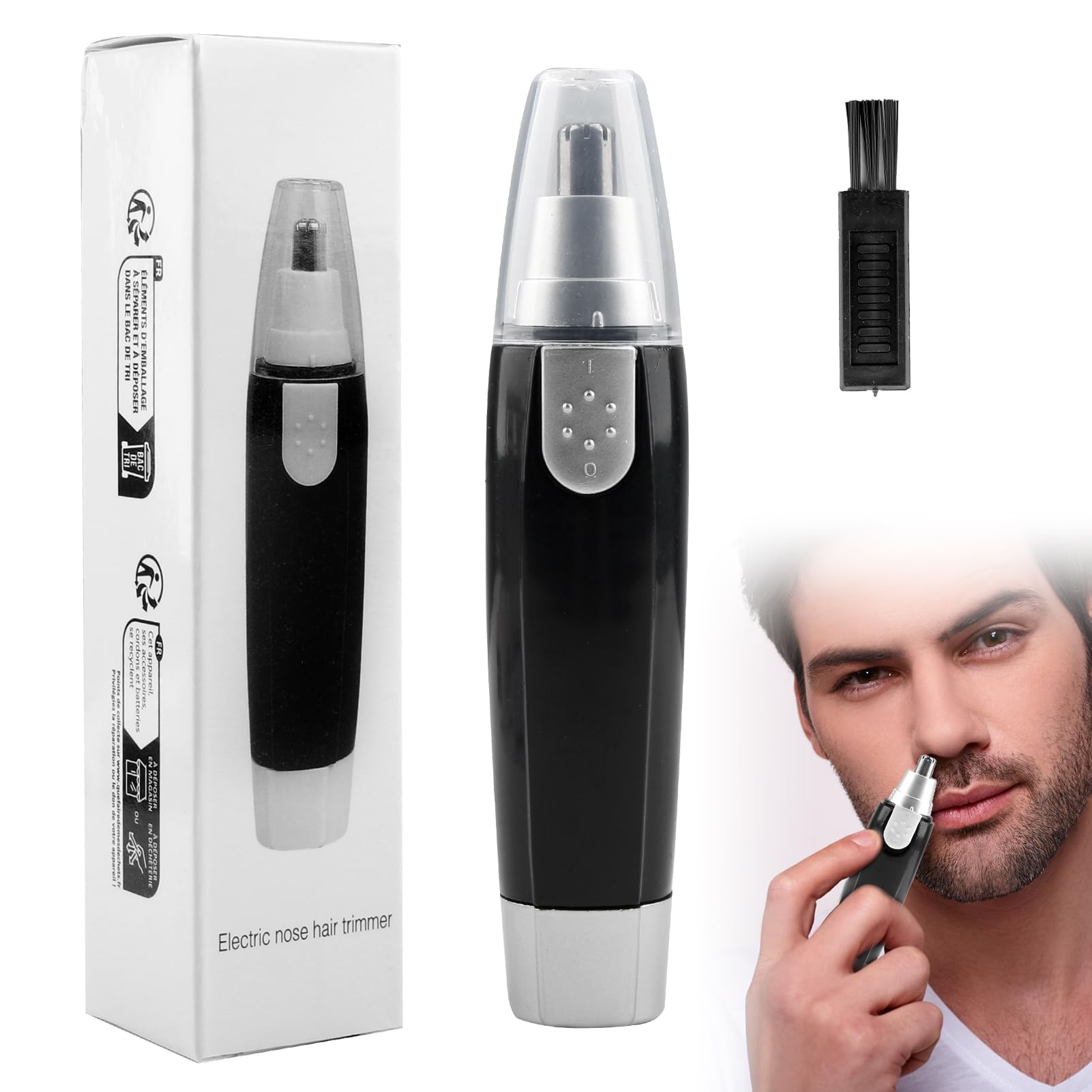 Ear and Nose Hair Trimmer, Professional Painless Eyebrow & Facial Hair ...