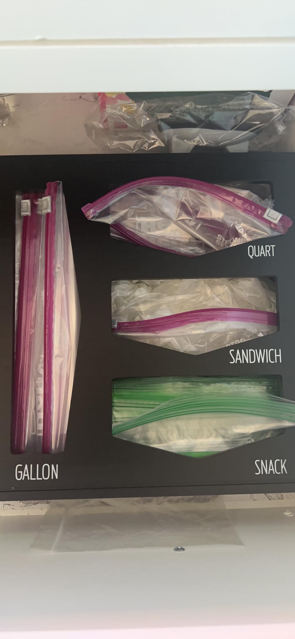 Amazon.com - Zip Lock Bag Organizer with Snack Bag Clips for Food ...