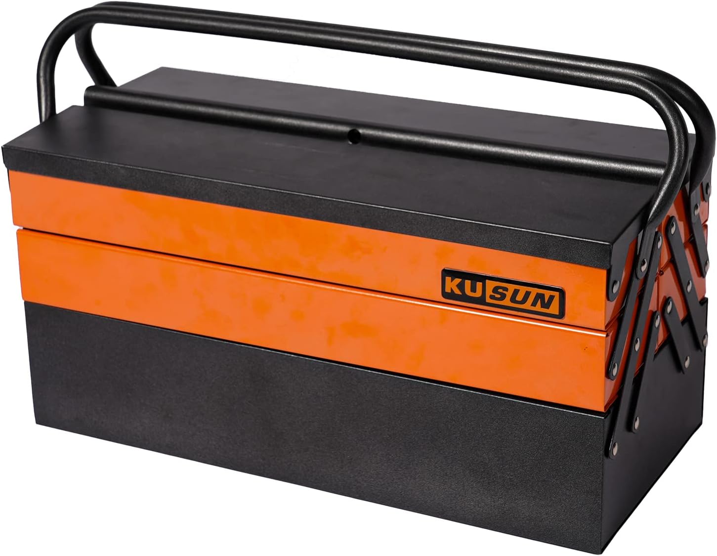 Kusun Personal Portable Metal Tool Box, 3 Layers and 5 Trays Large Hand ...