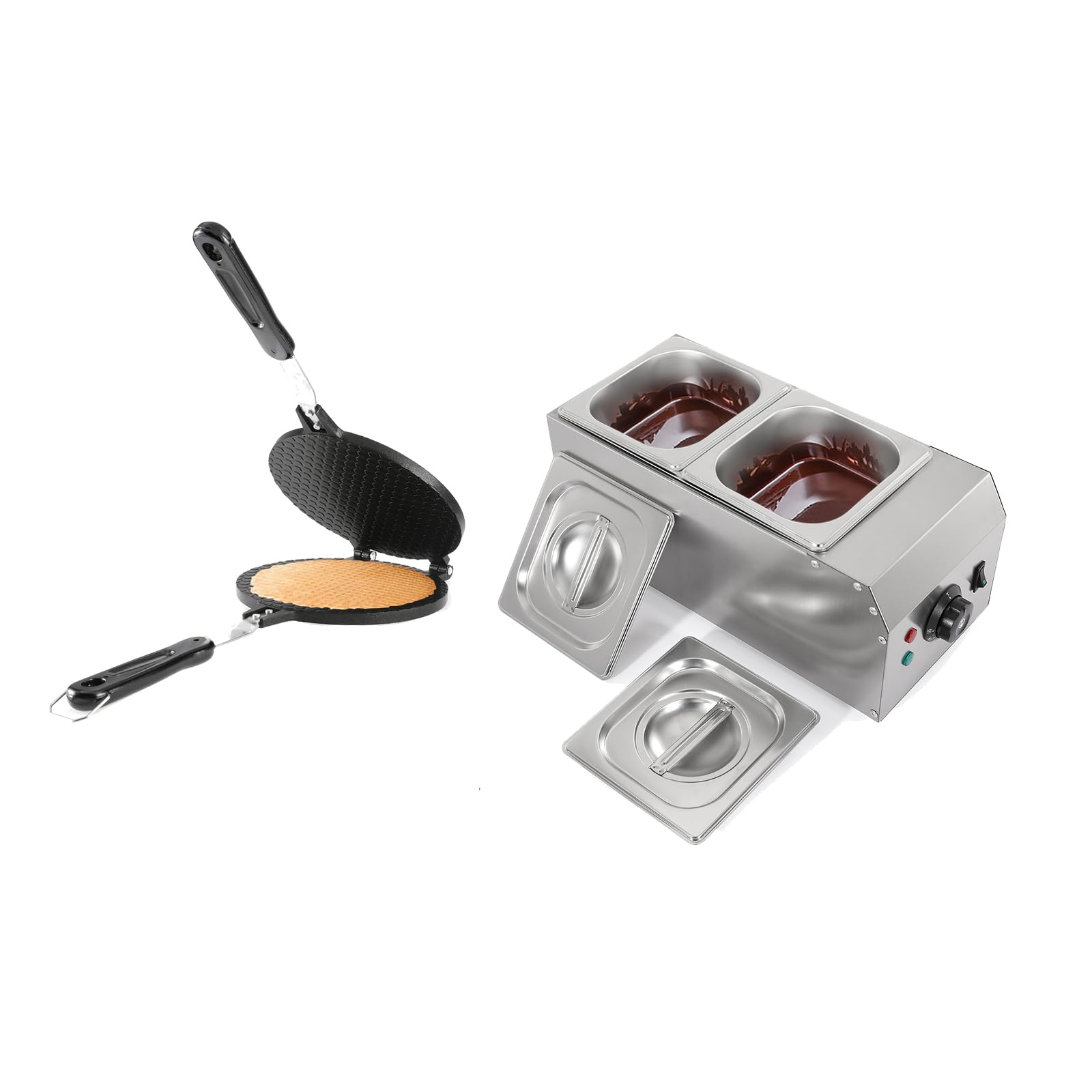Amazon.com: Dyna-Living 2-Tank Chocolate Melting Machine & 6.7'' Waffle ...