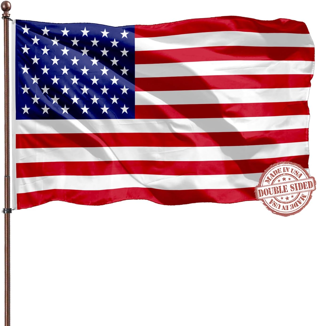 Amazon.com : Double Sided American Flags For Outside 4x6-3Ply 240D ...