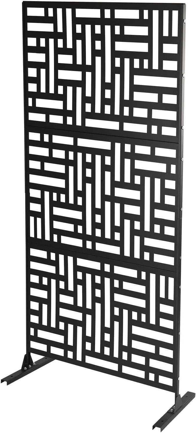Amazon.com : PIAOCAIYIN Modern Outdoor Privacy Screen, Metal Privacy ...