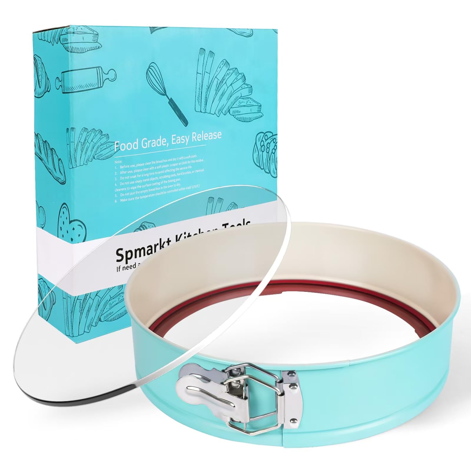 Amazon.com: Spmarkt 10-Inch Ceramic-Coated Cheesecake Springform Pan ...