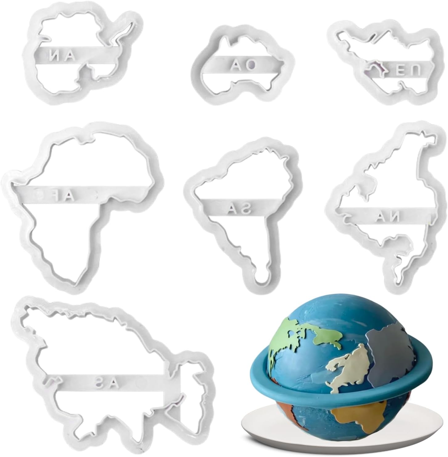 Amazon.com: KAISHANE World Map Shape Cookie Cutters, Seven Continents ...