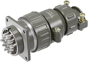 uxcell Aviation Connector, 32mm 14P 50A 500V P32K14Q Waterproof Male Wire Panel Power Chassis ...