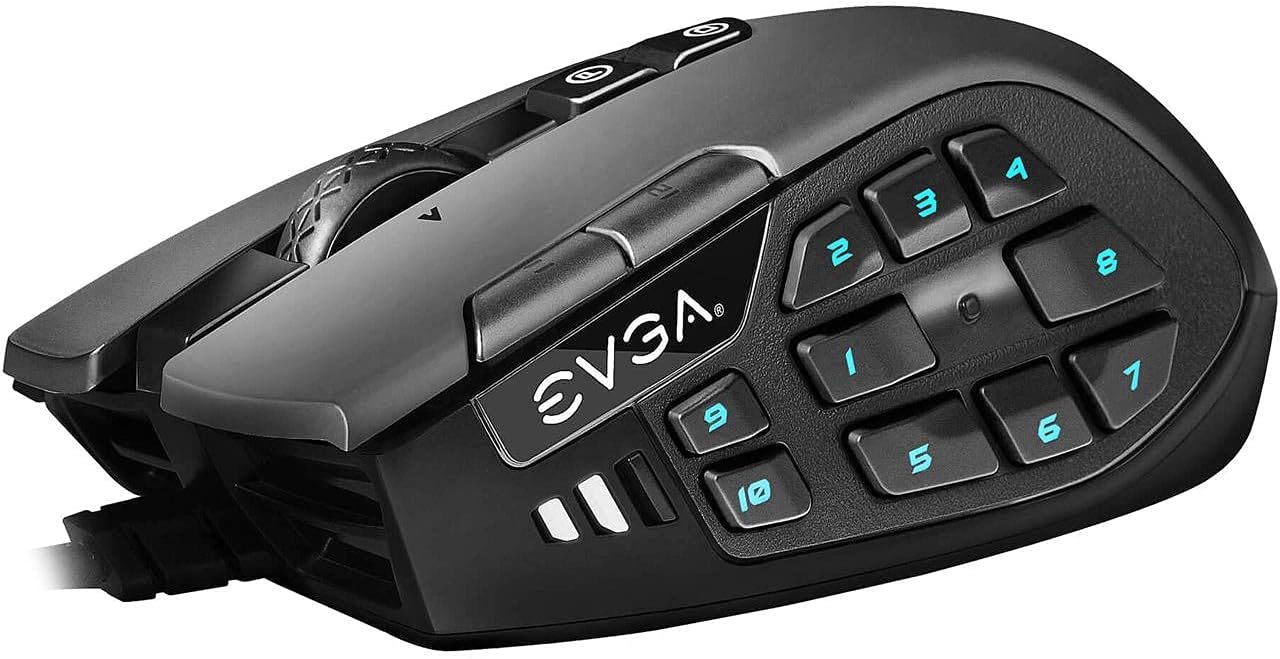 Amazon.com: EVGA X15 MMO Gaming Mouse, 8k, Wired, Black, Customizable ...