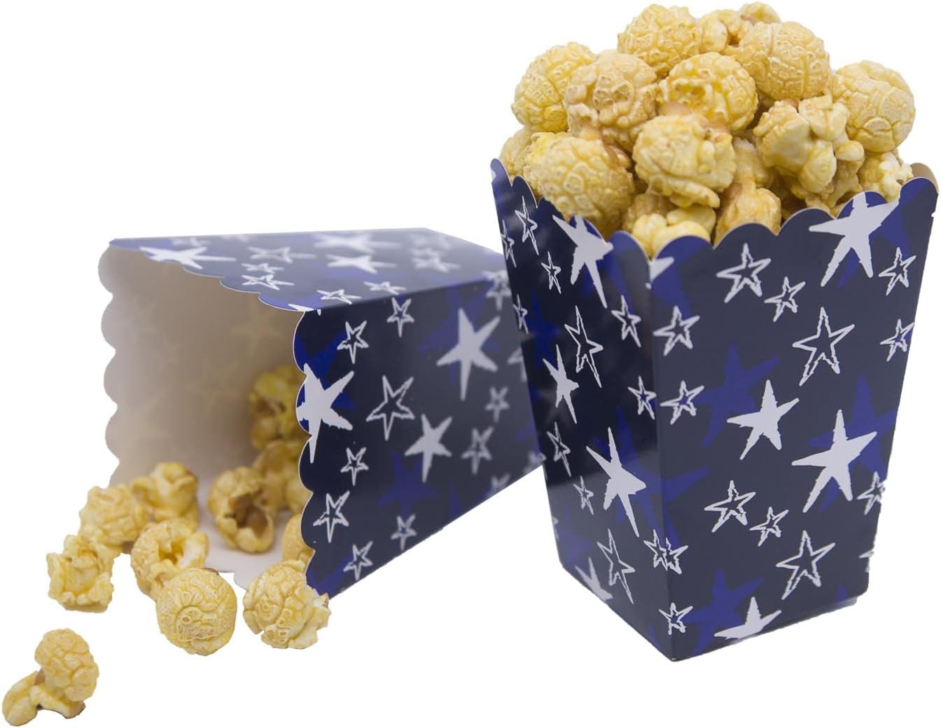 Amazon.com: GAKA Baby Blue Open-Top Popcorn Box Popcorn Set of 36 ...